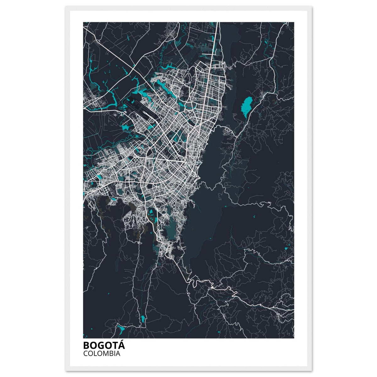 Bogota Colombia City Map Poster | Custom Map Art Print – Ink And Atlas