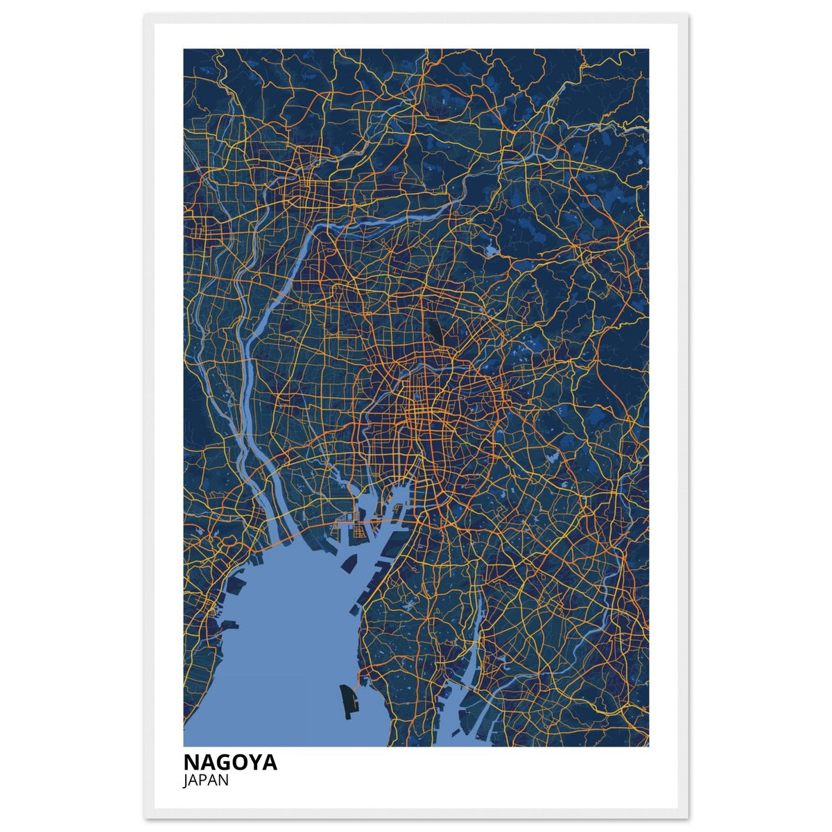 Nagoya Japan City Map Poster | Custom Map Art Print – Ink And Atlas